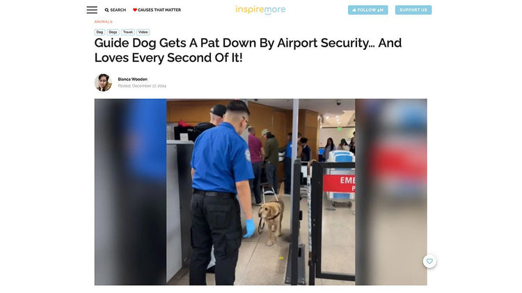 Guide Dog Gets A Pat Down By Airport Security… And Loves Every Second ...